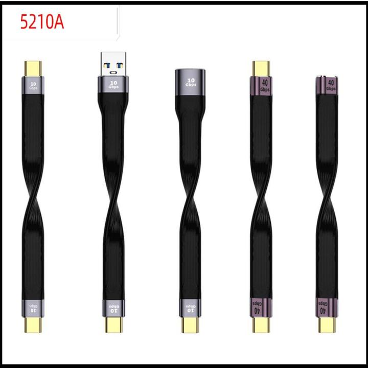 5210A โทรศัพท์มือถือแล็ปท็อป 40Gbps ค่ะ ที่ QC4 ยืดหยุ่นได้ สายข้อมูลชนิด C Pd 100W สาย USB C ...