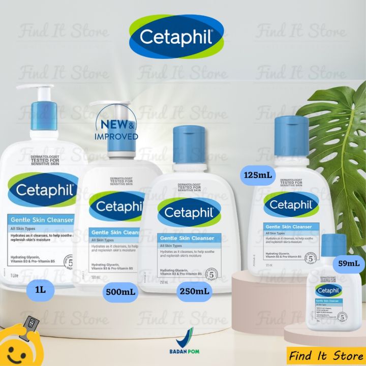 Cetaphil Gentle Skin Cleanser Sabun Cuci Muka 59ml 125ml 250ml BPOM ...