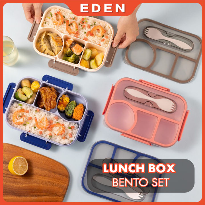 Lunch Box Kotak Bekal Bento Set Bersekat | Kotak Makan Siang Anak dan ...
