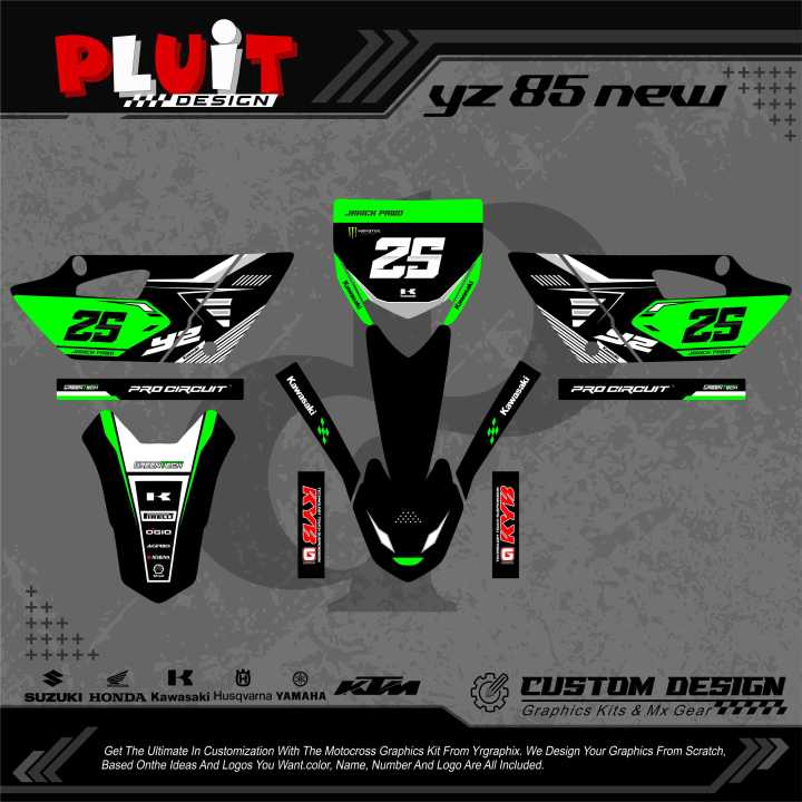 DECAL YZ 85 NEW 3M DESAIN BARU CUSTOM BEBAS WARNA BISA PAKAI NO DAN ...