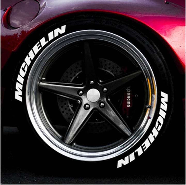 Car Tire Letter Stickers Michelin Rubber 3D Car Wheel Tuning Permanent ...
