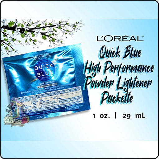 Loreal Quick Blue Bleach High Performance Powder Lightener (oxi lotion ...