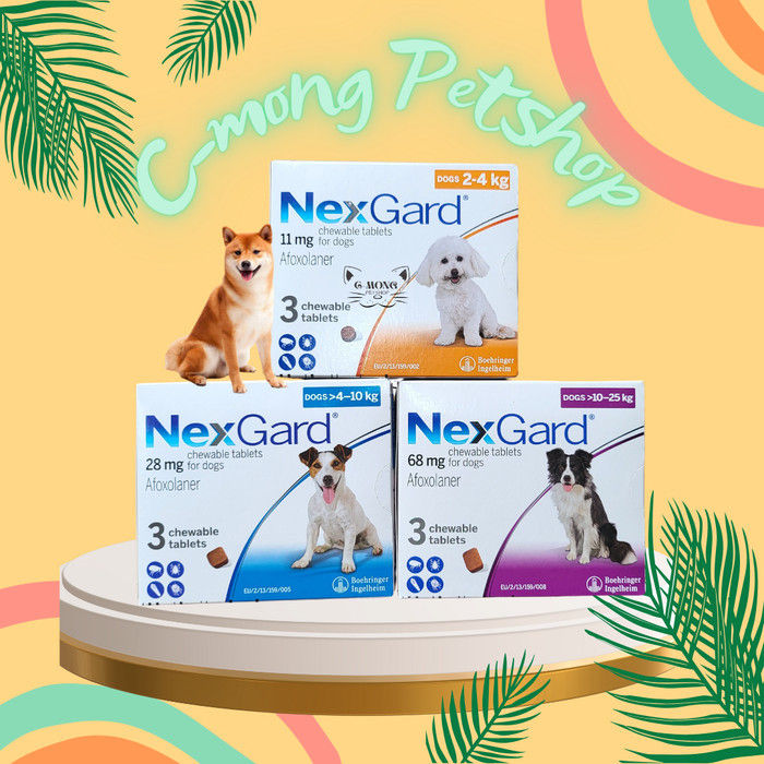 Nexgard Obat Kutu Anjing Demodex Scabies Tablet Kunyah ORI 100% ...