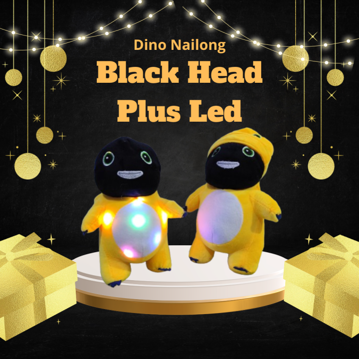 Boneka Dino Nailong Kepala Hitam Led Bisa Nyala Dinosaurus Naloong ...