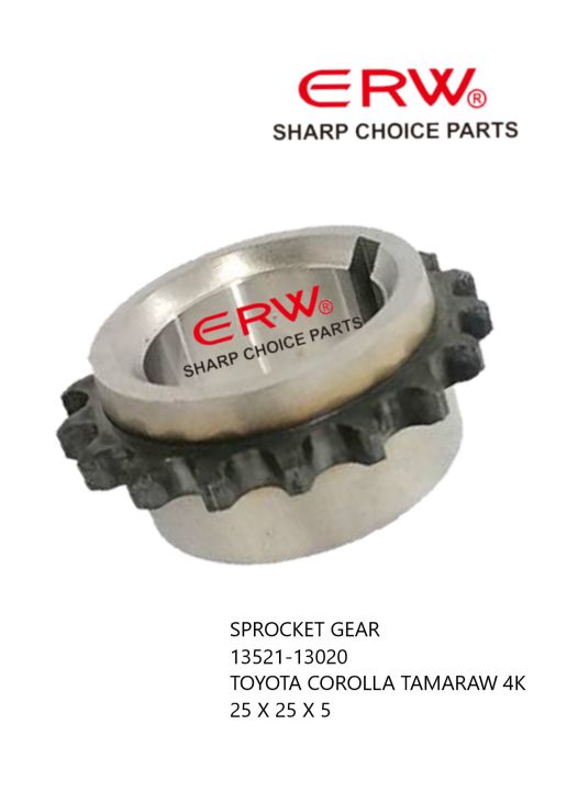 SPROCKET GEAR - CRANKSHAFT ( 13521-13020 ) TOYOTA TAMARAW COROLLA 4K ...