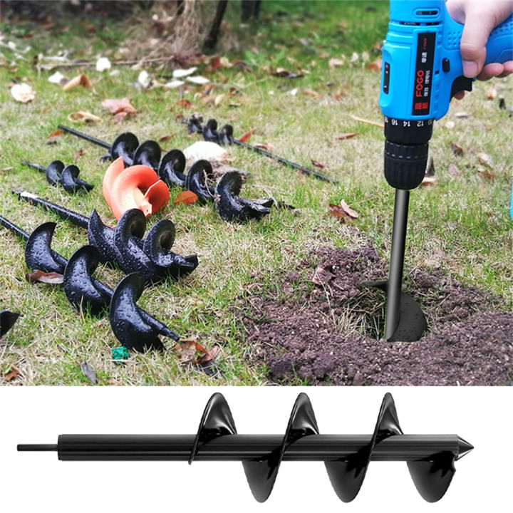 8cm X 18/22/25/30cm Gardening Auger Drill Bits Electric Cordless Garden ...