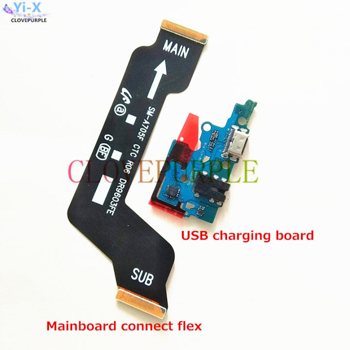 ใหม่ขั้วต่อพอร์ตชาร์จ USB + สายเมนบอร์ดสำหรับ Samsung Galaxy A70 A705F ...