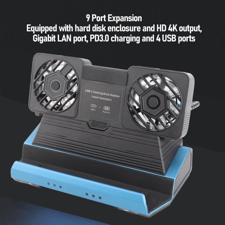 9 in 1 Docking Station for Steam Deck OLED for ROG Ally X for Legion Go ...