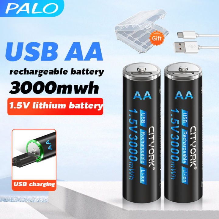 PALO 1.5V USB AA/AAA rechargeable lithium battery TYPE-C port direct ...