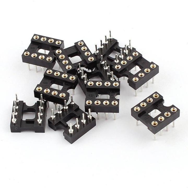 10pcs Round Hole 8 Pins 2.54MM 2 Row Integrated Circuit DIP-8 DIP8 IC ...