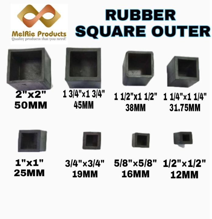 Square Outer Rubber Tubular Footings Sold per piece | Lazada PH