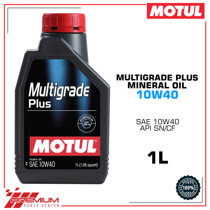 MOTUL 10W40 MULTIGRADE PLUS Gasoline Engine Oil 1 Liter | Lazada PH