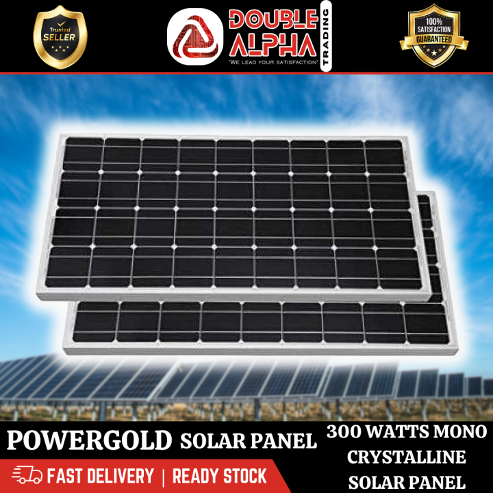 HEAVY DUTY SOLAR PANEL MONO CRYSTALLINE POWER GOLD 300 WATTS | Lazada PH