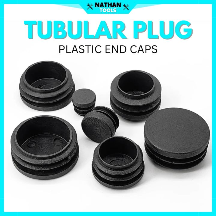 Round Black Plug End Caps, Hole End Caps for Steel Tubing, Table Chair ...