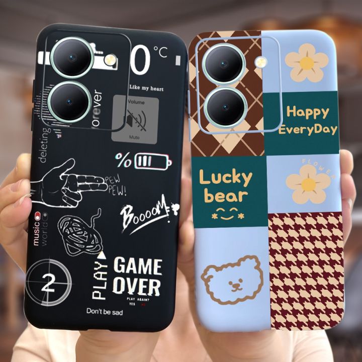 For Viivo Y36 5G Case 2023 Stylish Art Painted Back Cover Soft Silicone ...