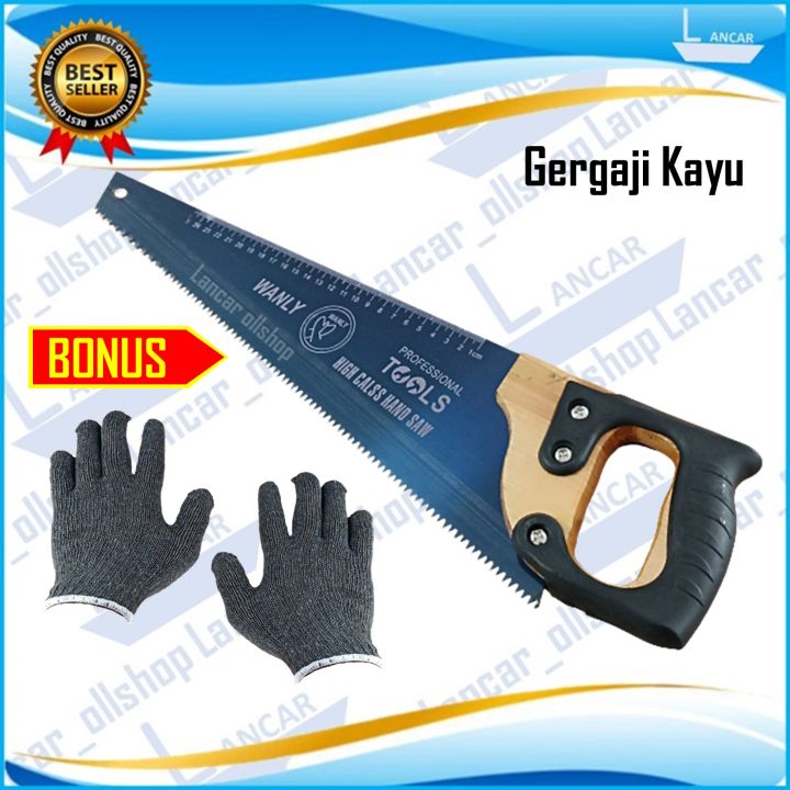 Gergaji Kayu Gagang kayu + Karet 18 Inch | Lazada Indonesia