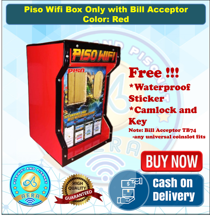 Piso Wifi BOX with BILL ACCEPTOR and COINSLOT HOLE Free non fading ...