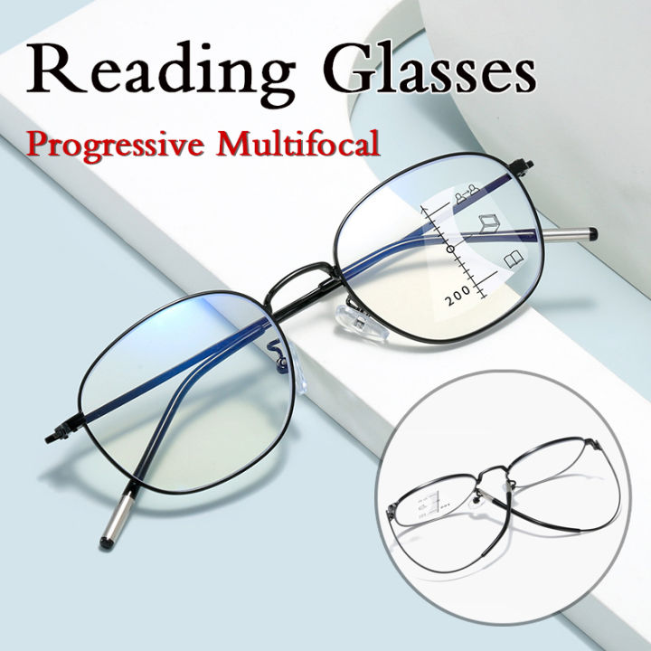 3 in 1 Progressive Multi-focus Reading Glasses Dual-purpose Ultra-light ...