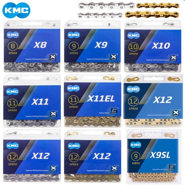 KMC Bike Chain X8 X9 X10 X11 X12EL SL Bicycle Chain Road MTB chains 9s ...