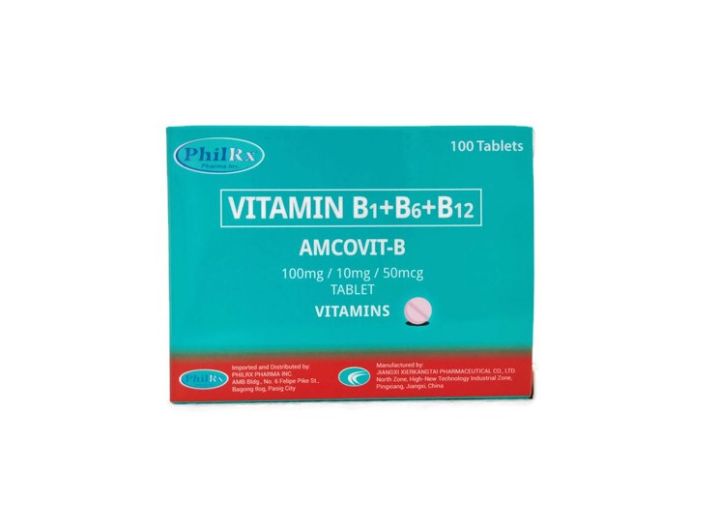 AMCOVIT - B : Vitamin B Complex ( B1, B6 , B12 ) 100mg/10mg/50mcg tablet , ( 100 tablet / box ...
