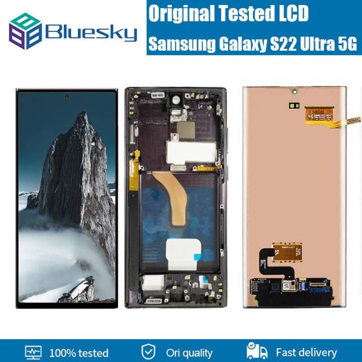 Bluesky Super OLED For Samsung S22 Ultra LCD Display Touch Screen Digitizer Assembly For Samsung ...