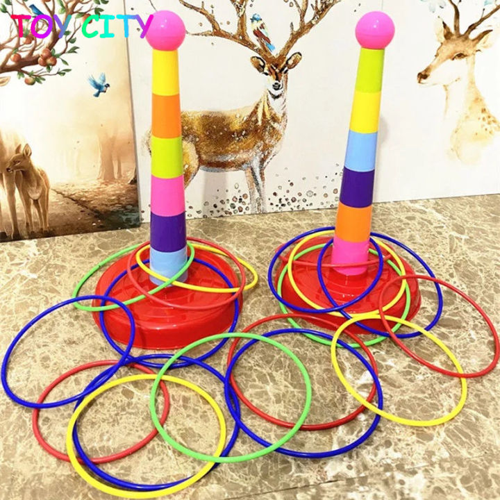 Plastic Circle Ferrule Stacked Layers Throwing Outdoor Fun Hoop Ring ...