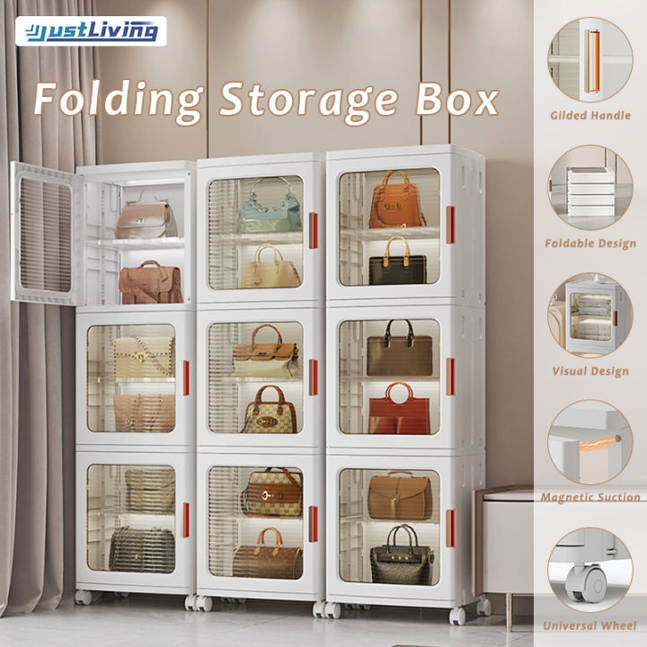 JustLiving 1/2/3/4Tiers Locker Chest Durabox Plastic Kitchen Bathroom ...