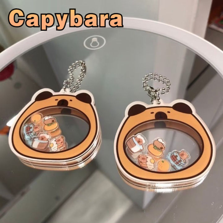Cartoon Capybara Acrylic Keychain Cute Capybara Key Ring Bag Decoration ...