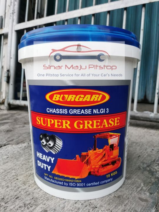 Burgari Heavy Duty Super Chassis Grease 15 KG Gemuk Pelumas NLGI 3 ...