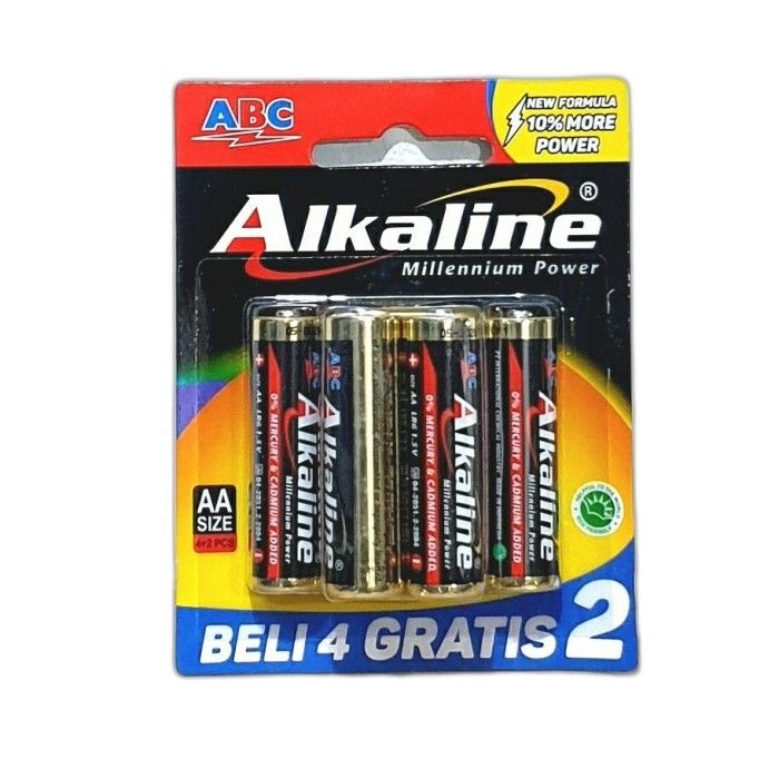Baterai ABC Alkaline AAA4+2 / Baterai jam A3 Isi 6 | Lazada Indonesia