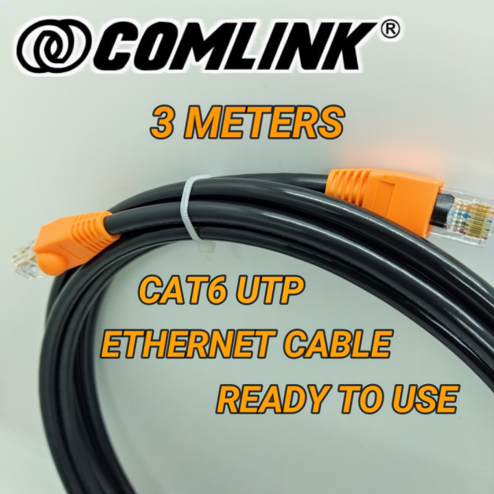 3M CAT6 Lan Cable 3 Meters COMLINK Outdoor UTP Ethernet Patch Cable ...