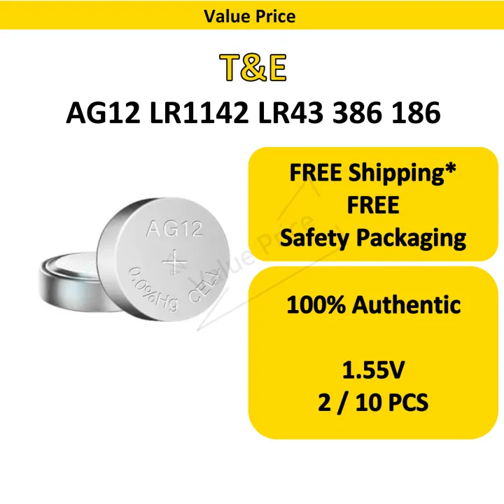 [Genuine] T&E LR1142 AG12 386 LR43 SR1142PW SR43 301 CR43 Coin Watch ...