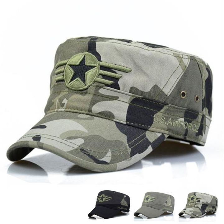 Hat Men's Snapback Cap Military Cap Cadet Patrol Cap Adjustable Five ...