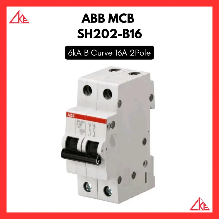 ABB MCB SH202-B16 6kA B Curve 16A 2Pole Miniature Circuit Breaker | Lazada Singapore