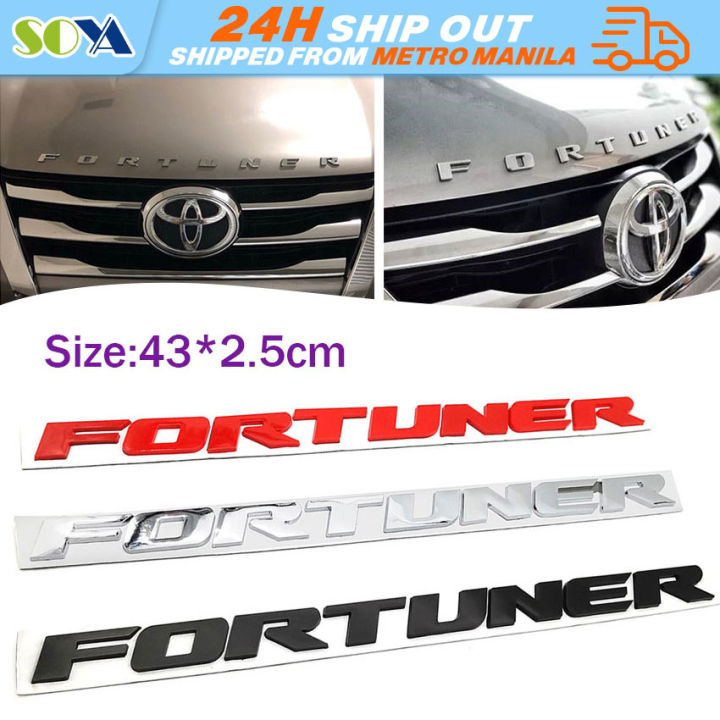 【Local Warehouse】For Fortuner Car ACCESSORIES 3D Car Sticker Letters ...