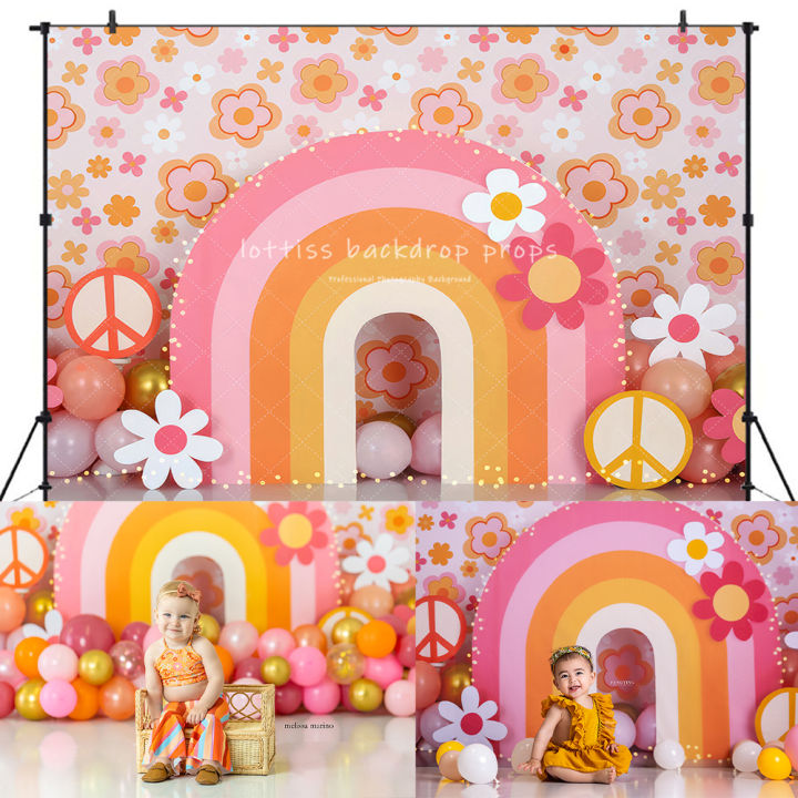 Groovy One lights Backdrops Kids Baby Birthday Cake Smash Photoall ...