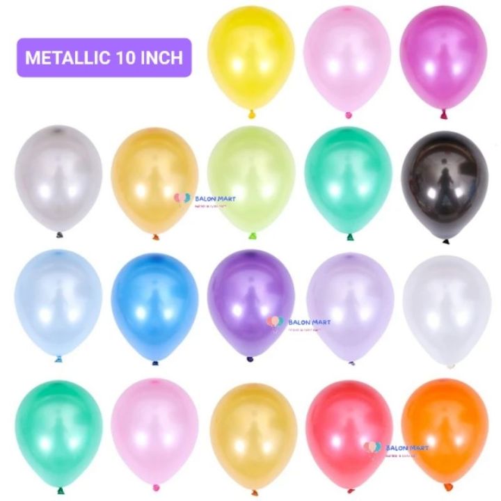 Balon Latex Metallic 10 Inch (satuan) | Lazada Indonesia