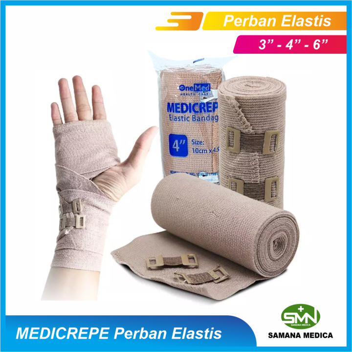 MEDICREPE Perban Elastis Untuk Terkilir / Bebat Tekan Ukuran 3,4,6 ...