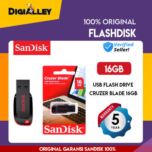 Flashdisk Sandisk Cruzer Blade 16GB USB 2.0 - USB Sandisk 16GB | Lazada ...