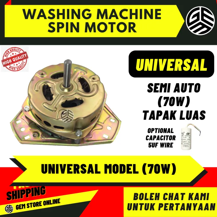 WASHING MACHINE SEMI AUTO SPIN MOTOR TAPAK LUAS / MOTOR MESIN BASUH ...