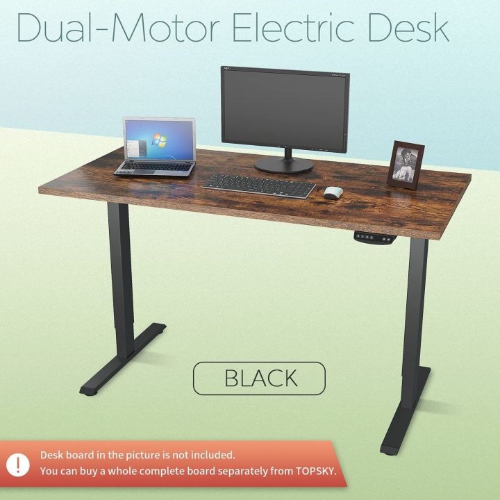 Single Motor Electric Adjustable Standing Computer Desk for Home and ...