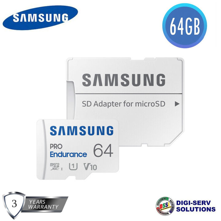 Samsung PRO Endurance 64GB MicroSD Card with SD Adapter (MB-MJ64KA ...
