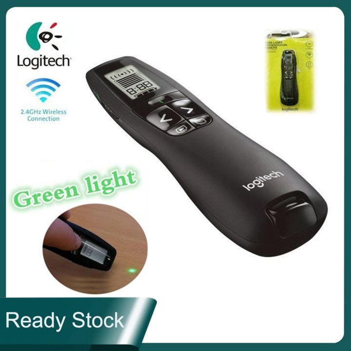 Ready Stock Logitech R800 Wireless Presenter Green Laser Pointer 2.4GHz ...