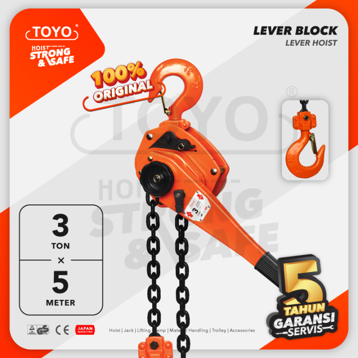 TOYO Lever Block / Lever Hoist 3 Ton x 5 Meter | Lazada Indonesia