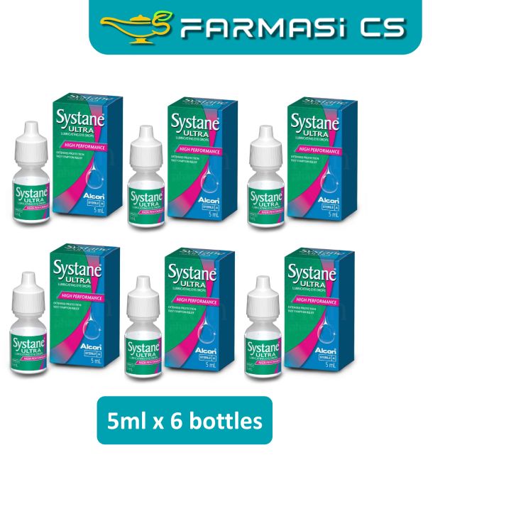 Alcon Systane Ultra Lubricant Eye Drops 5ml x 6 bottles EXP:04/2026 ...
