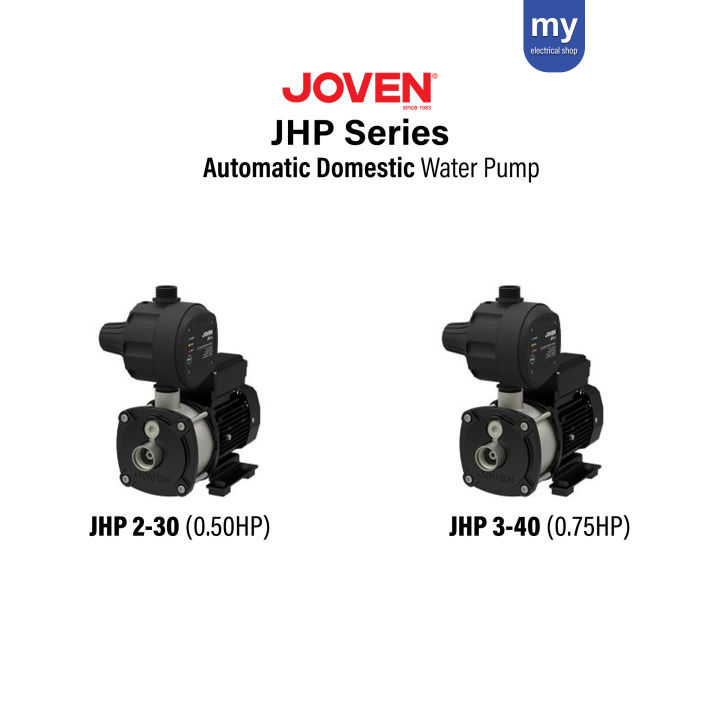 Joven Water Pump JHP Series JHP 2-30 (0.50HP) JHP 3-40 (0.75HP) | Lazada