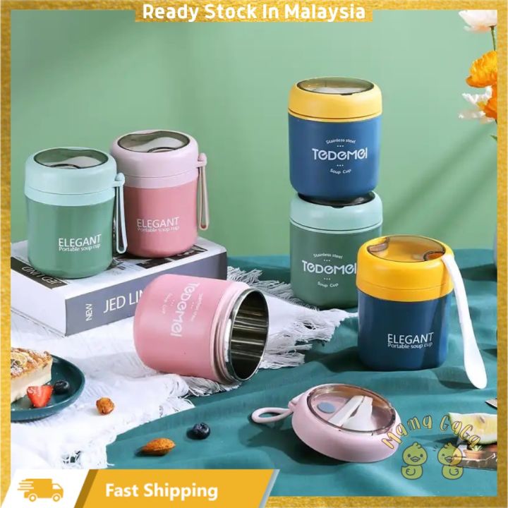 Tedemei 304 Stainless Steel Thermal Insulator Food Jar Baby Food Jar ...