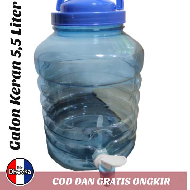 Galon Keran 5,5 Liter - Galon Air Isi Ulang Dengan Keran - Keran Air ...