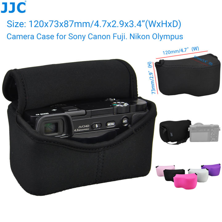 JJC Neoprene Camera Pouch Bag Protective Sleeve Case for Sony ZV-E10 A6500 A6400 A6300 A6100 ...