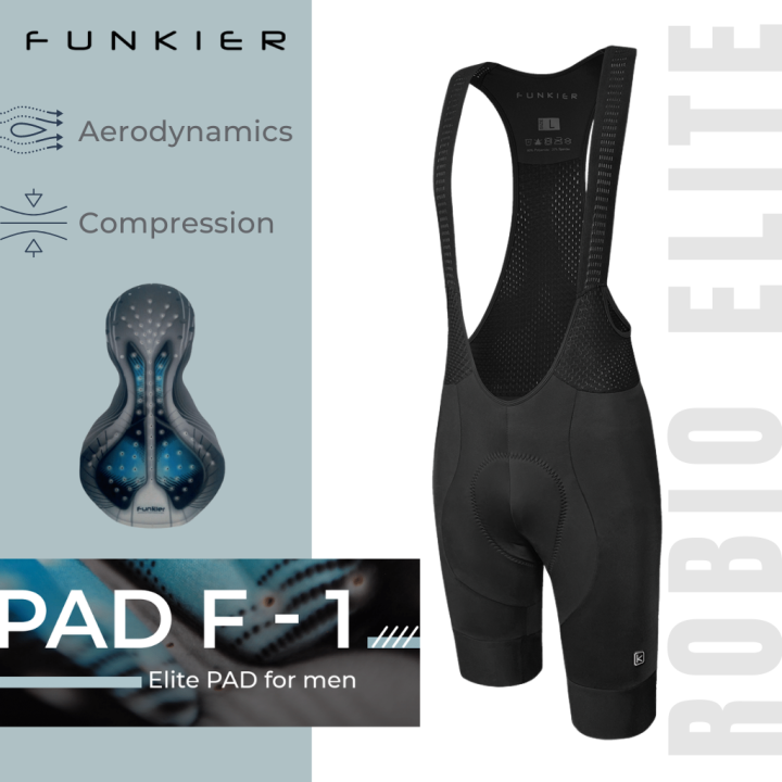 [ผ่อน 0%]กางเกงเอี้ยมปั่นจักรยาน Funkier Robio Elite Bib F-1 pad ...
